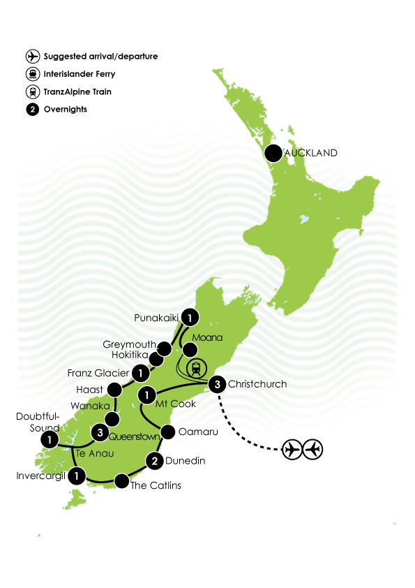 Grand Pacific Tours - 14 Day Ultimate Best of the South Island | First ...